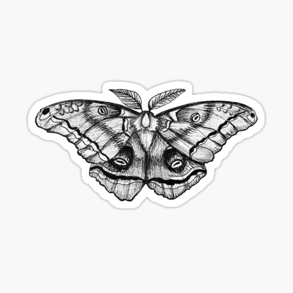"Ink Moth" Sticker for Sale by -space-sailor- | Redbubble