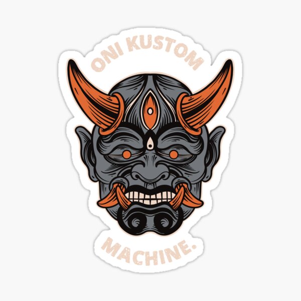 "oni mask" Sticker for Sale by dixtrois | Redbubble