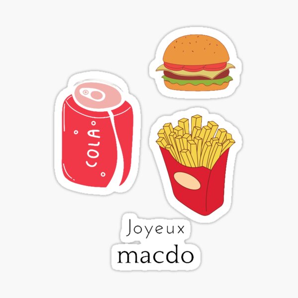 "a little McDonald's?" Sticker for Sale by cari-style | Redbubble