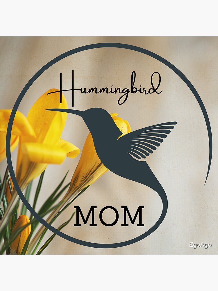 "HUMMINGBIRD MOM - HUMMINGBIRD LIFE COLLECTION - YELLOW" Sticker for ...