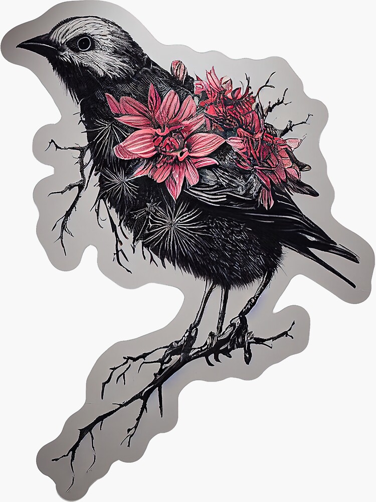 "Gothic Birds Series. Bird #5" Sticker for Sale by JBNina | Redbubble