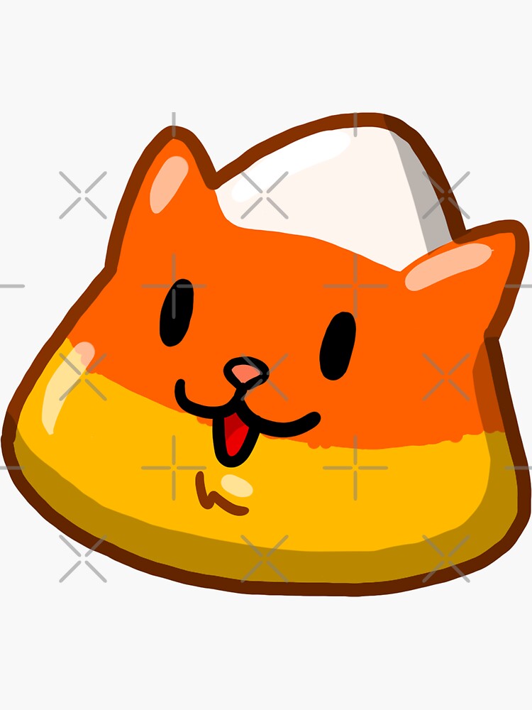 "Candy Corn Cat Emoji - Spookitty Meowloween from Cuteavalanche ...