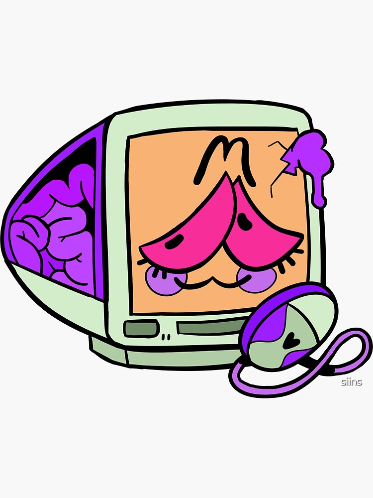 "Y2K GOOP - GUT COMPUTER" Sticker for Sale by siins | Redbubble