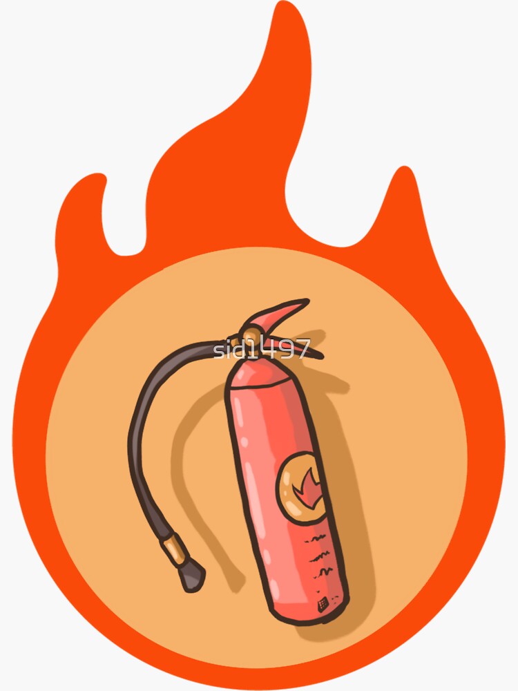 "Fire extinguisher badass" Sticker for Sale by sid1497 | Redbubble