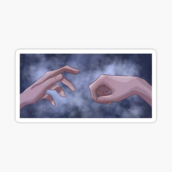 "aesthetic hands " Sticker for Sale by mycue-te-leaves | Redbubble