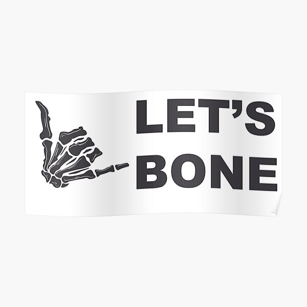 "Let's bone - Funny Halloween Quotes" Poster for Sale by BiCreative ...