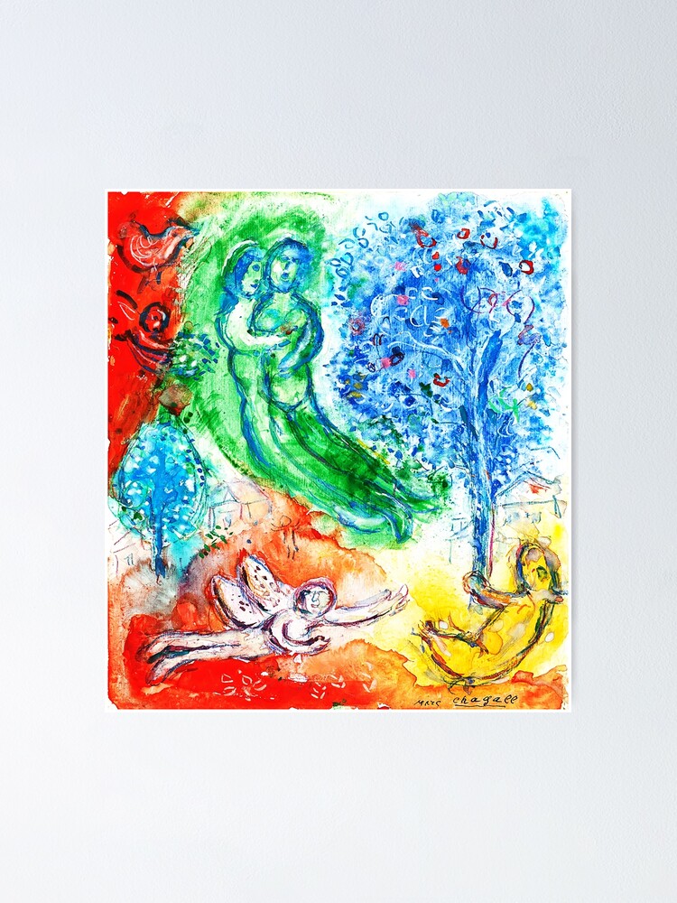 "marc chagall lovers in sky " Poster for Sale by Yacinshoping | Redbubble