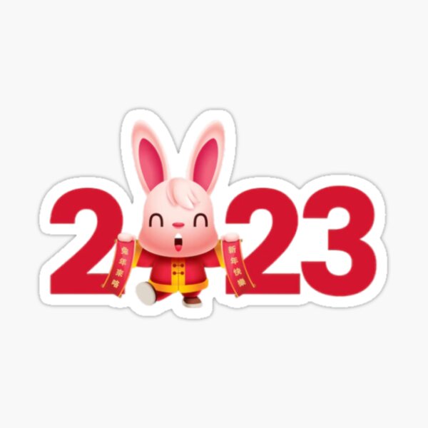 "Chinese New Year, Year of the Rabbit" Sticker for Sale by Marmora-chic ...
