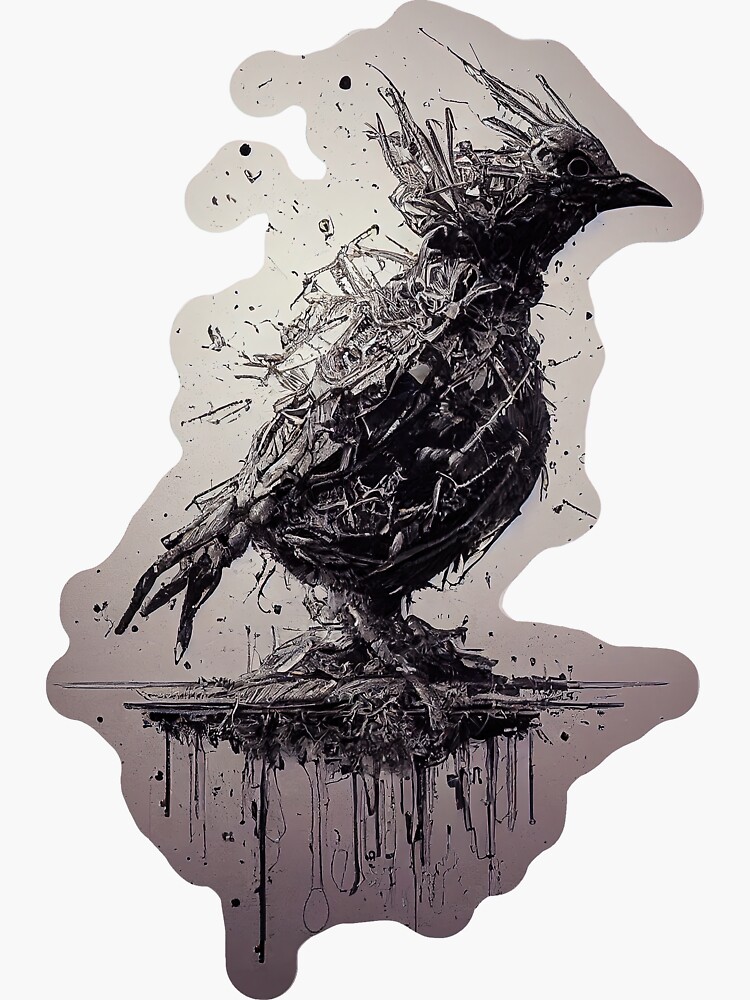 "Gothic Birds Series. Bird #7" Sticker for Sale by JBNina | Redbubble
