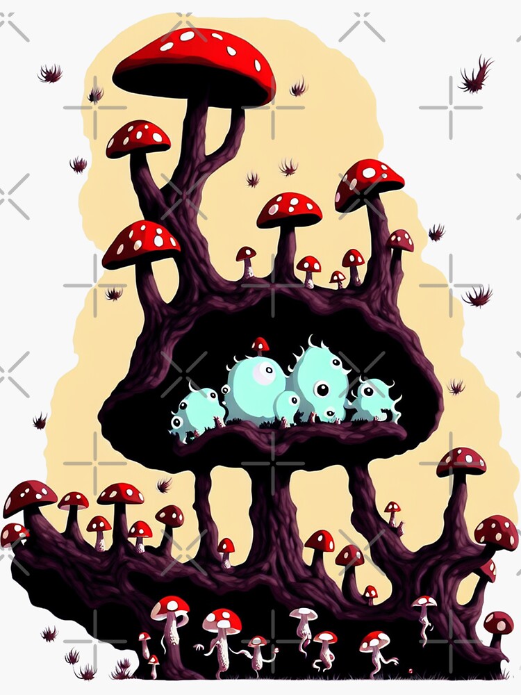 "Little slime monsters living in a toadstool caves with flying plants I ...