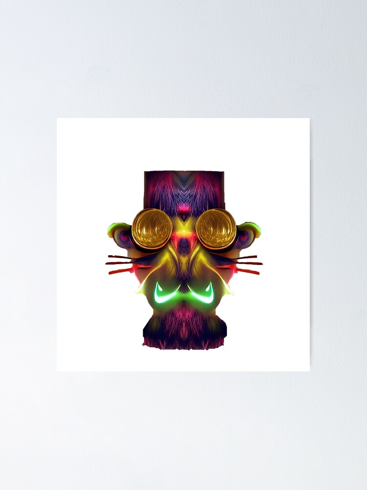 "Neon Ape Mask" Poster for Sale by Byterra-Artech | Redbubble