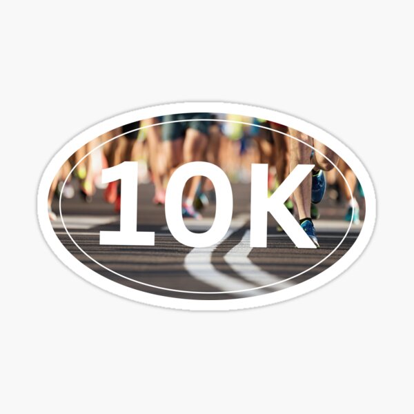 "Road Race Runners, 10K - White" Sticker for Sale by LatterDaze | Redbubble