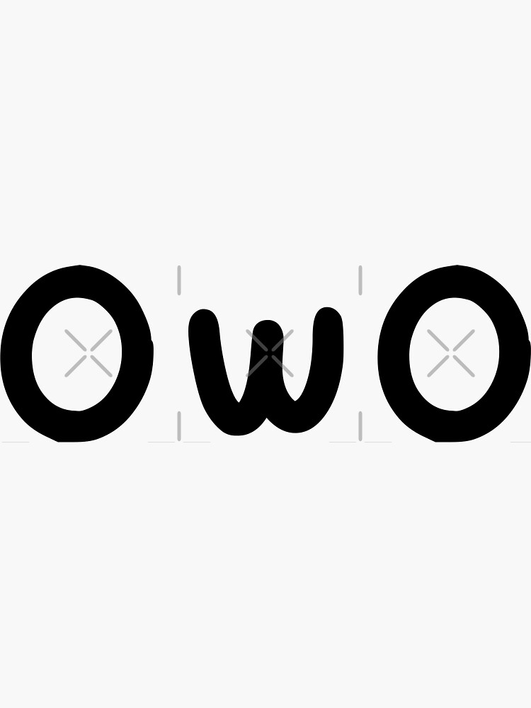 "OwO Cute Emoji" Sticker for Sale by designbyceline | Redbubble