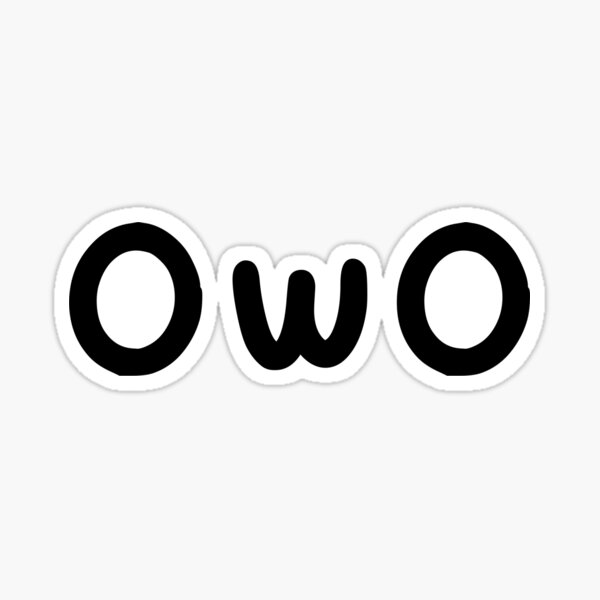 "OwO Cute Emoji" Sticker for Sale by designbyceline | Redbubble