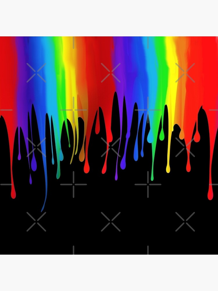 "Rainbow Drip (Black BG)" Poster for Sale by FanTalCreations | Redbubble