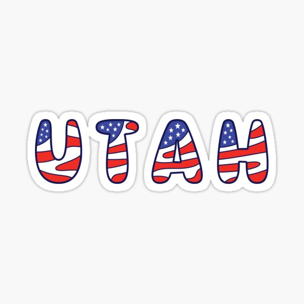 "Utah American Flag" Sticker for Sale by ScrapDesignPL | Redbubble