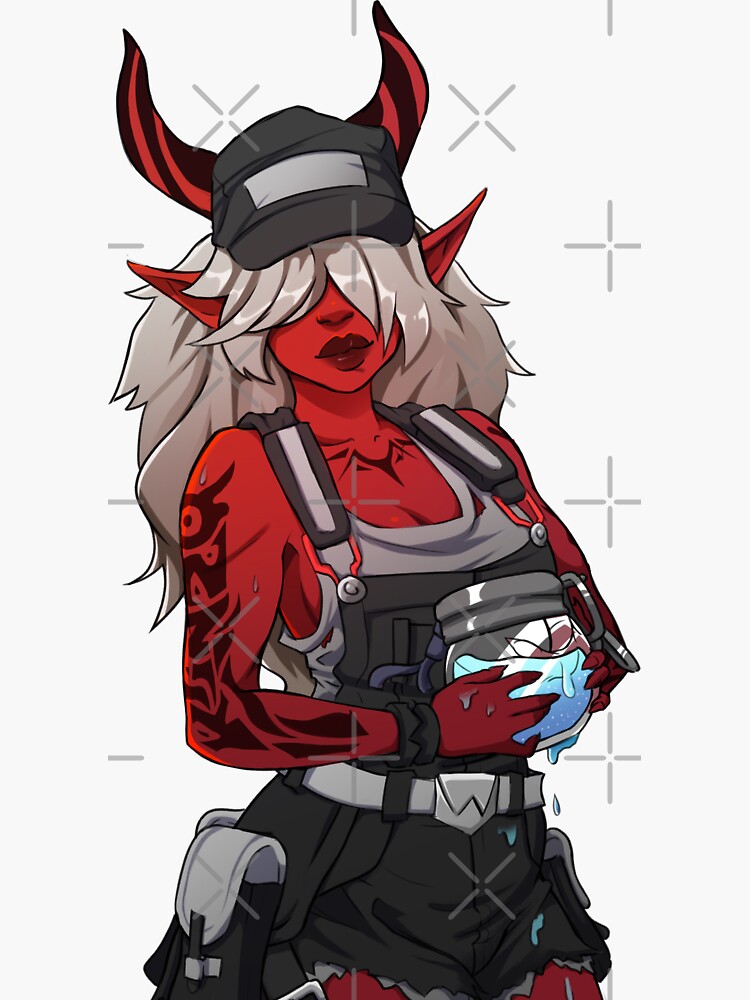 "Demon Girl" Sticker for Sale by KinzoMelly | Redbubble