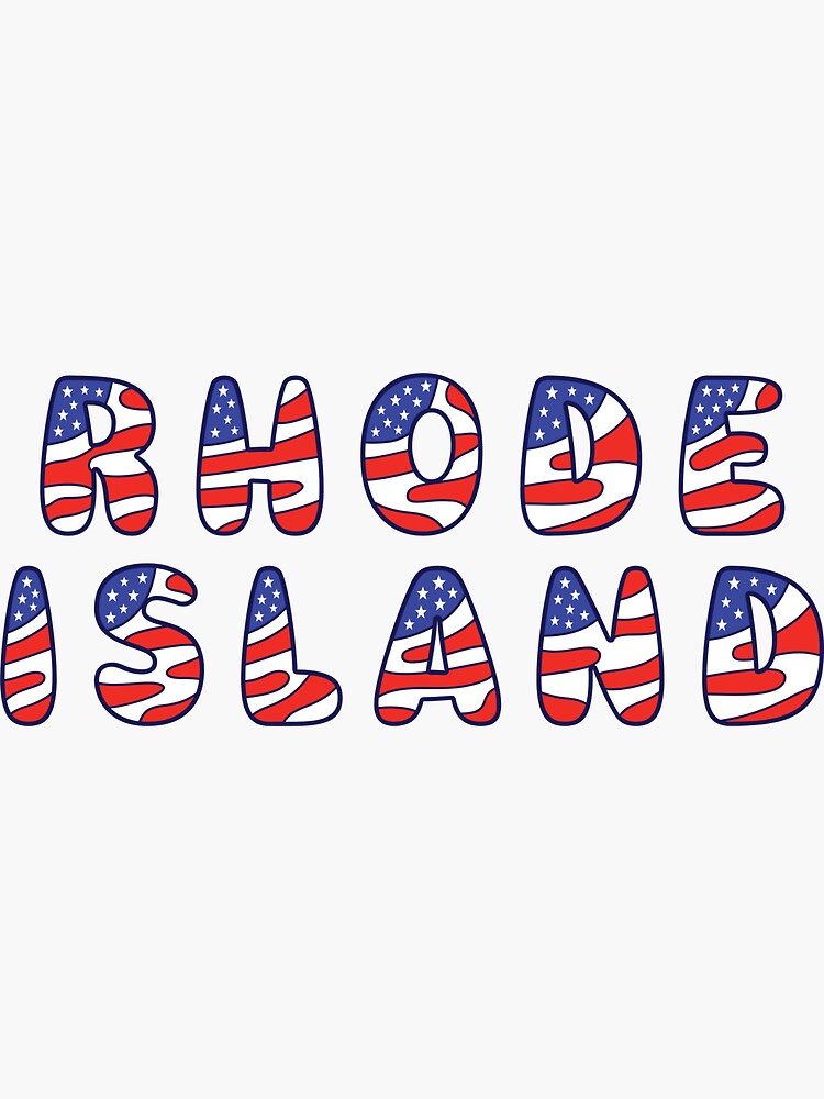 "Rhode Island American Flag" Sticker for Sale by ScrapDesignPL | Redbubble