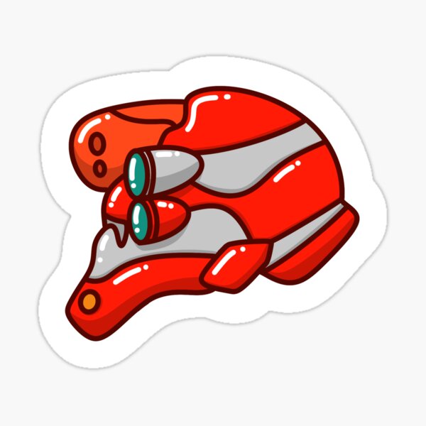 "Neon Genesis Evangelion ~ Eva 02" Sticker for Sale by Ruxandas | Redbubble