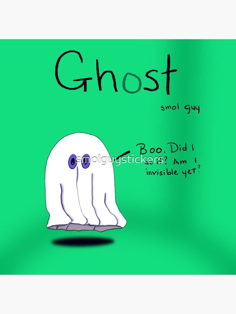 "Ghost Guy" Sticker for Sale by smolguystickers | Redbubble