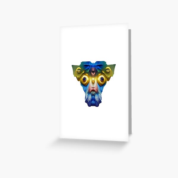 "Indigo Master Mask" Greeting Card for Sale by Byterra-Artech | Redbubble