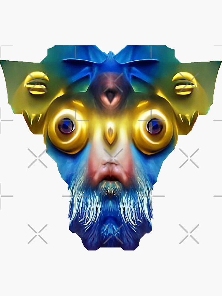 "Indigo Master Mask" Sticker for Sale by Byterra-Artech | Redbubble
