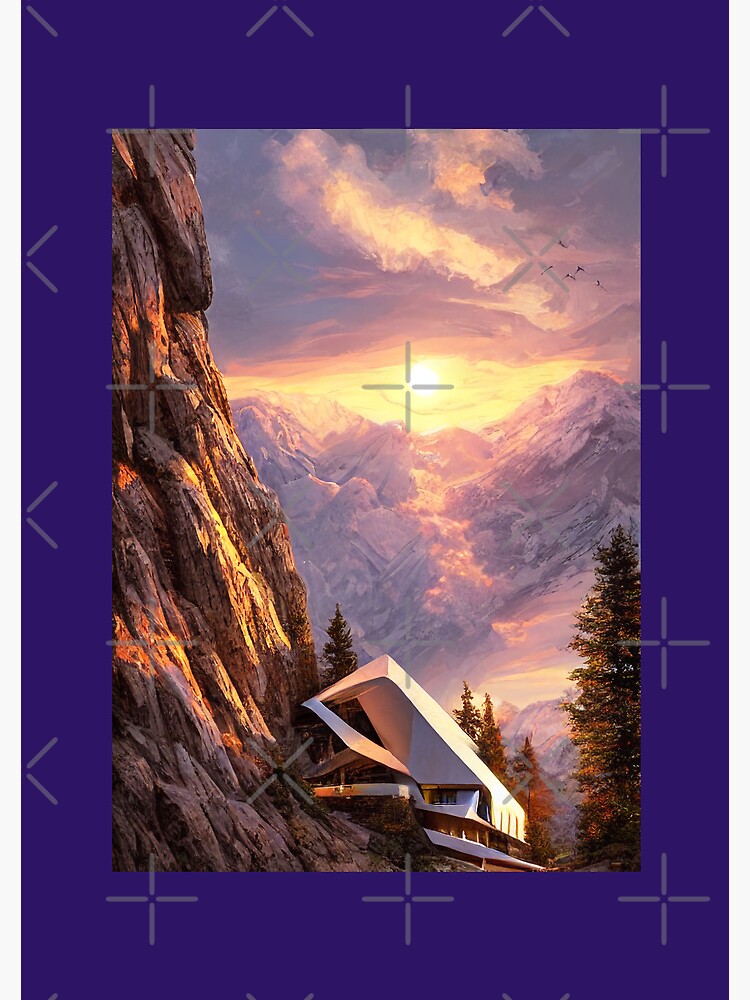 "Sunrise, mountain, landscape, Abstract, Architecture, a home on a ...