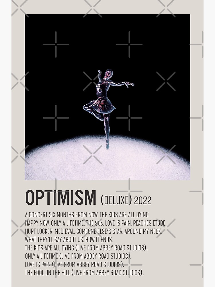 "optimist (deluxe) | finneas | aesthetic minimalist poster" Sticker for ...