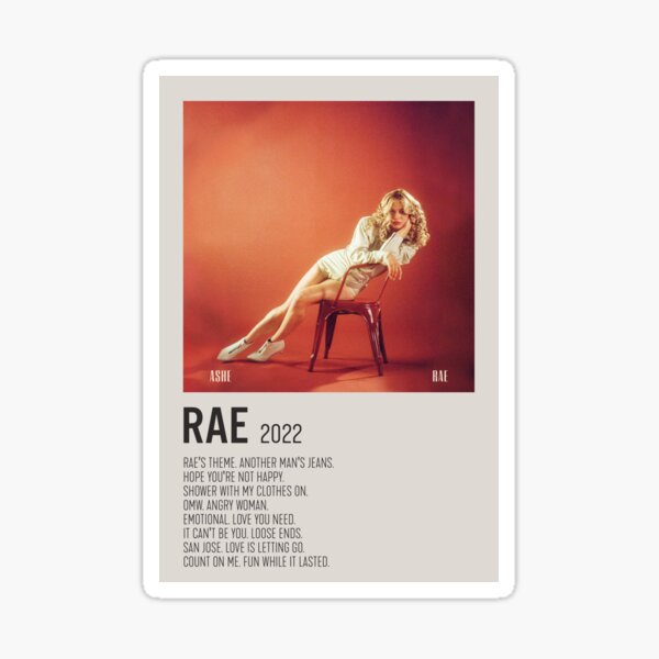 "rae | ashe | aesthetic minimalist poster" Sticker for Sale by ...
