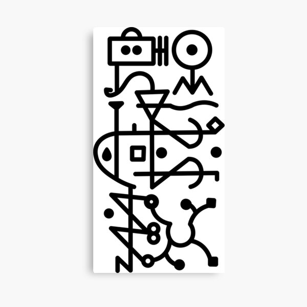 "Dont hug me im scared ( dhmis ) leslie's book design symbols" Canvas ...