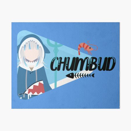 "Hololive Gawr Gura Chumbud Fan Minimalistic" Art Board Print for Sale ...