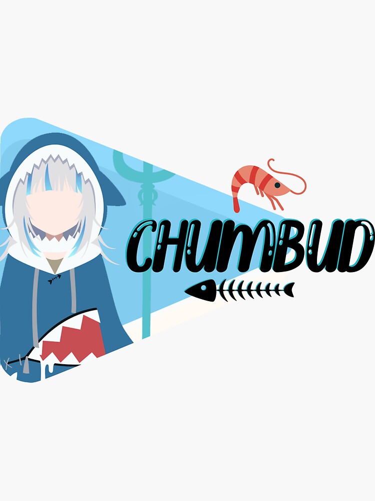 "Hololive Gawr Gura Chumbud Fan Minimalistic" Sticker for Sale by ...