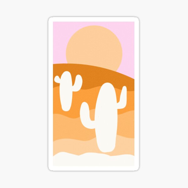 "Cactus pastel" Sticker for Sale by Vavaillus | Redbubble