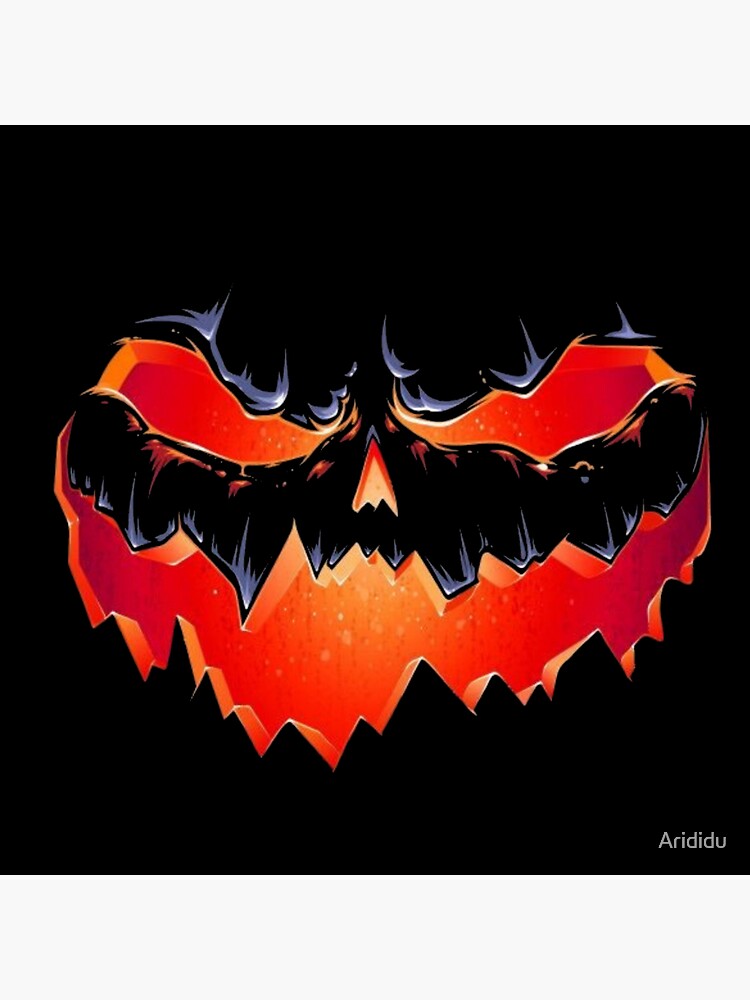 "halloween scary evil pumpkin head" Sticker for Sale by Arididu | Redbubble