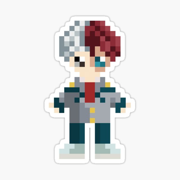 Pegatina «My Hero Academia Shoto Todoroki Pixel Art» de kamilahyo ...