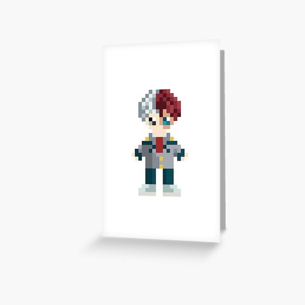 "My Hero Academia Shoto Todoroki Pixel Art" Greeting Card for Sale by ...