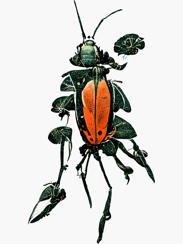 "squished bug, silkscreen style" Sticker for Sale by hongmoe | Redbubble