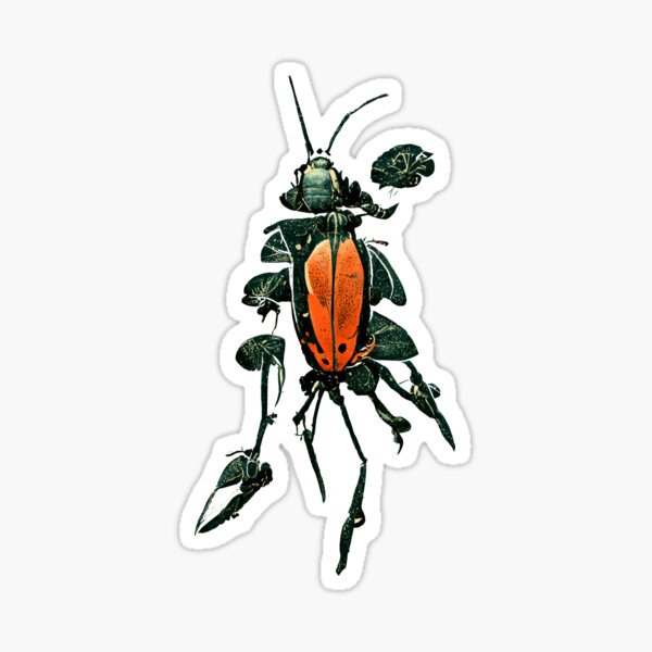 "squished bug, silkscreen style" Sticker for Sale by hongmoe | Redbubble