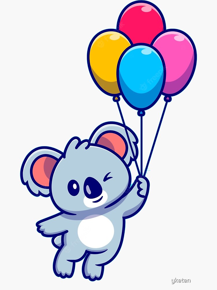 "Floating Koala" Sticker for Sale by yketen | Redbubble