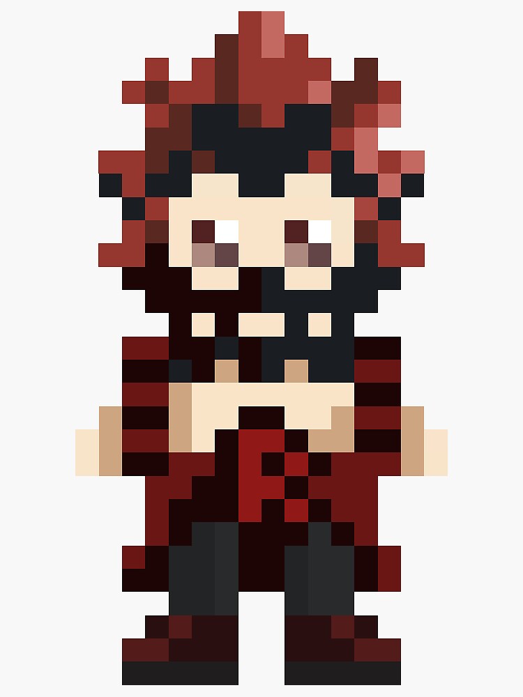 Pegatina «Mi héroe Academia Eijiro Kirishima Pixel Art Ver. 3» de ...