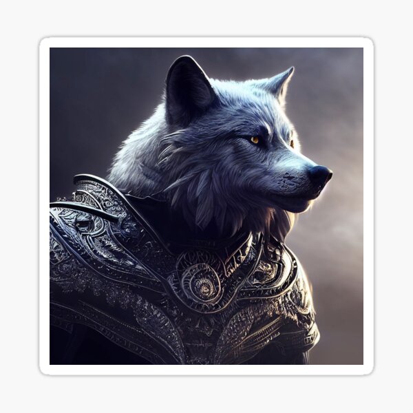 "Cute Wolf - Wolfs King - Warrior - White Wolf" Sticker for Sale by ...