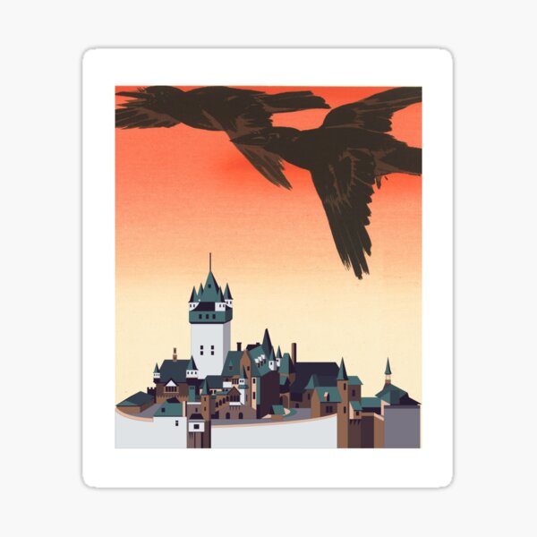 "Crows above the town" Sticker for Sale by SkyisBright | Redbubble
