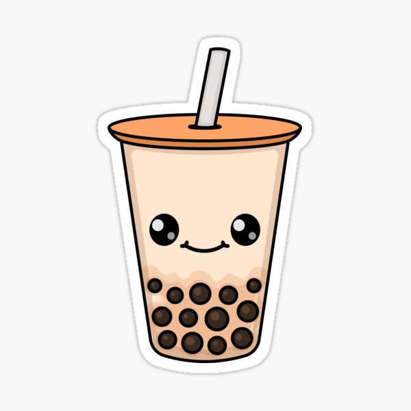 "Happy Bubble Tea" Sticker for Sale by theflatfaces | Redbubble