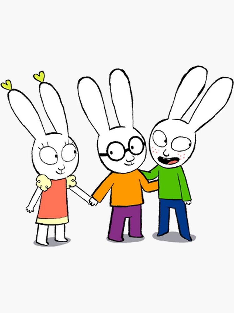 "Cartoon Rabbit Simon Friends" Sticker for Sale by mazcut | Redbubble