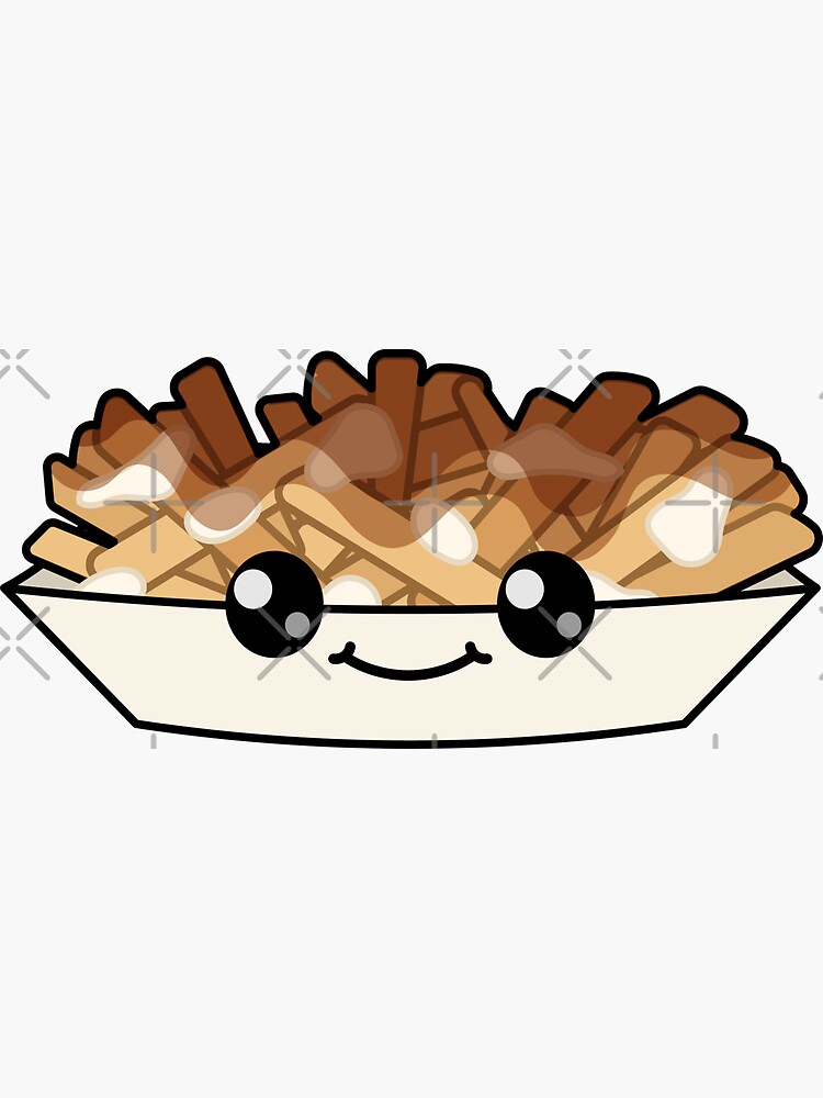 "Happy Poutine" Sticker for Sale by theflatfaces | Redbubble