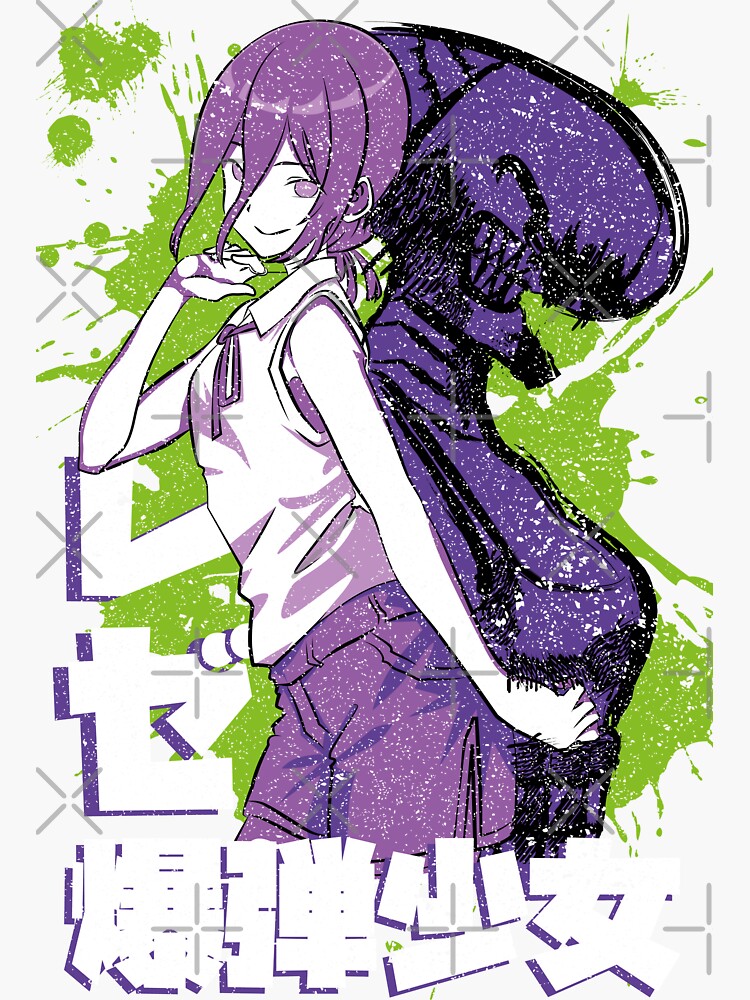 "CHAINSAW MAN : BOMB GIRL REZE (GRUNGE STYLE)" Sticker for Sale by ...