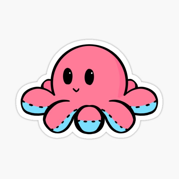 "Reversible octopus (happy)" Sticker for Sale by Totallysane00 | Redbubble