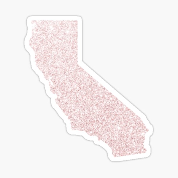"light pink glitter california " Sticker for Sale by madisonsummey ...