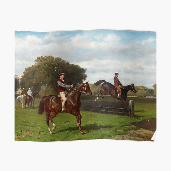 "The Riding Exercise | Otto van Thoren | 1880 Horse Racing Art" Poster ...