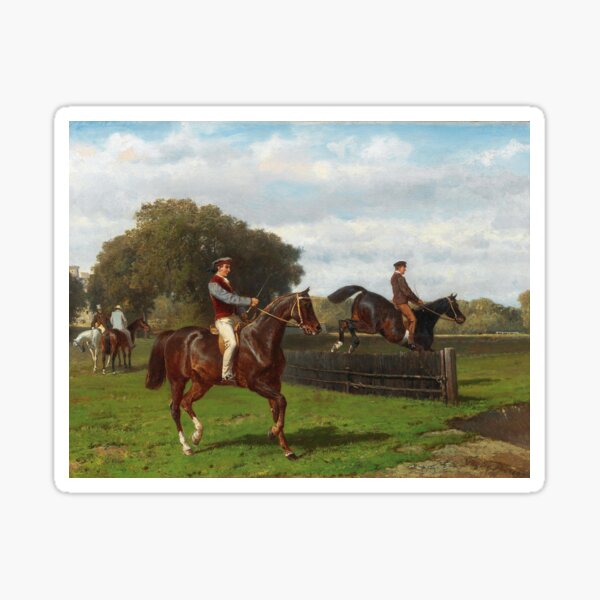 "The Riding Exercise | Otto van Thoren | 1880 Horse Racing Art" Sticker ...